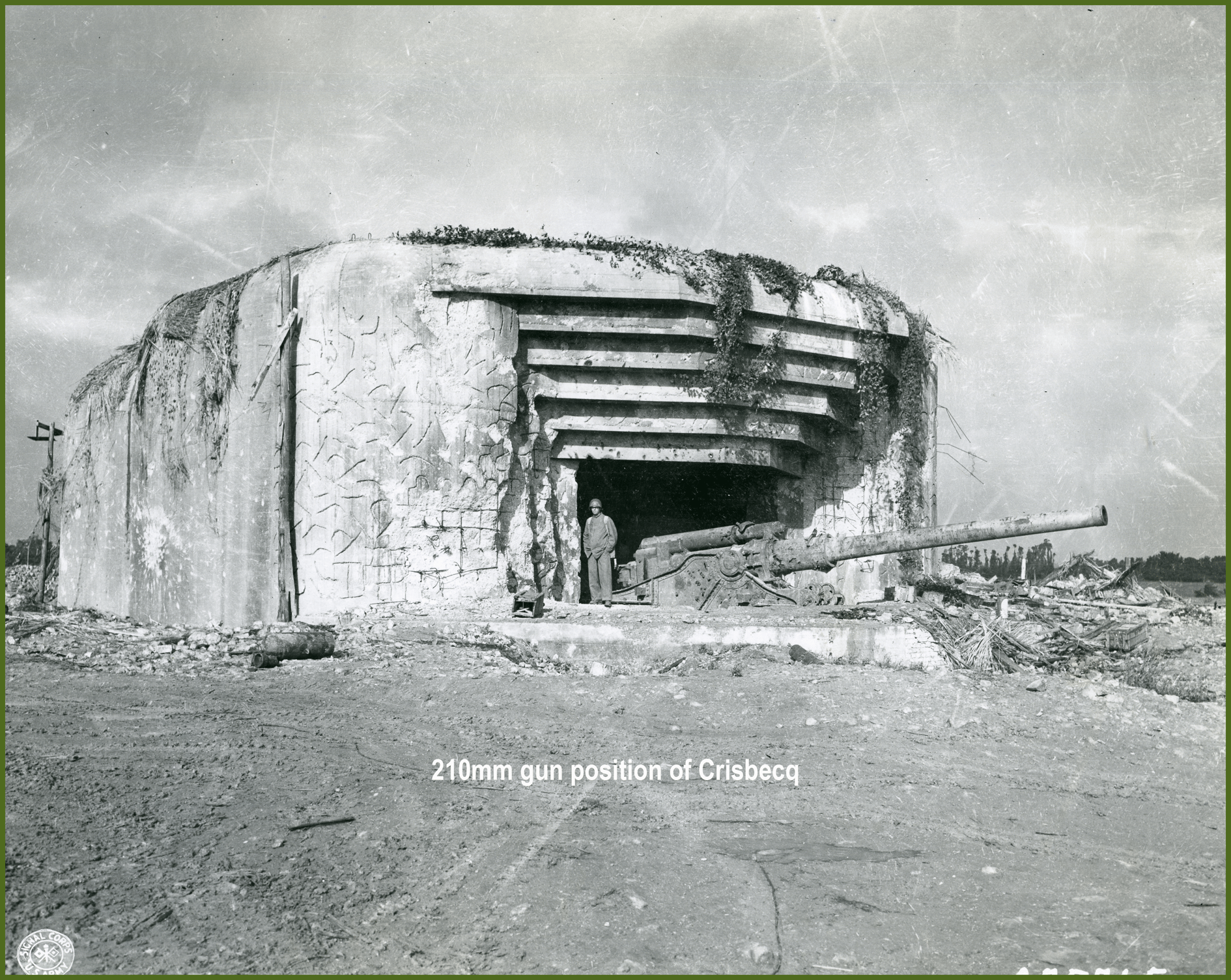 4th Infantry Division - Operation Neptune: 210mm guns of Crisbecq