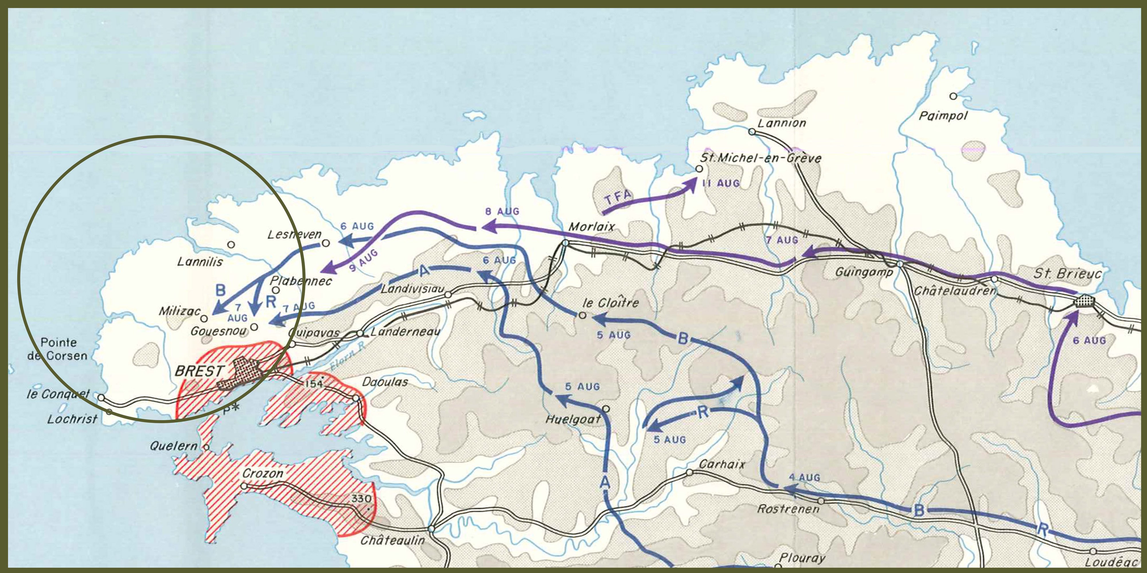 Hill 103, first line of defense of Brest Festung (Fortress), Brittany