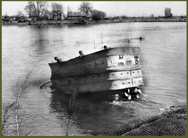 Duplex Drive Amphibious Tanks on Omaha Beach